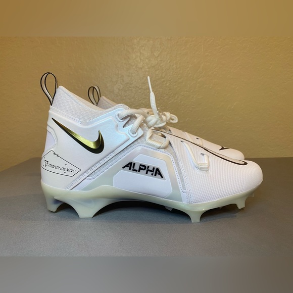 Nike | Shoes | Nike Alpha Menace Pro 3 White Black Gold Sizes For Men ...